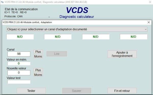 A6 (C7) - Désactiver alarme porte ouverte avec le contact - VAG Coding